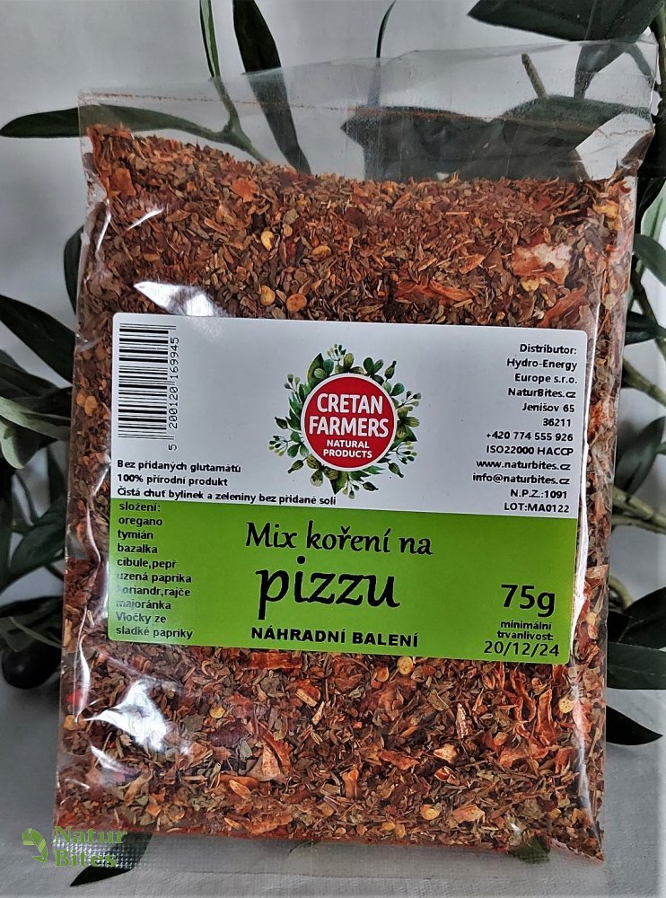 CRETAN FARMERS Mix koření na Pizzu eko balení 75 g | NaturBites.cz